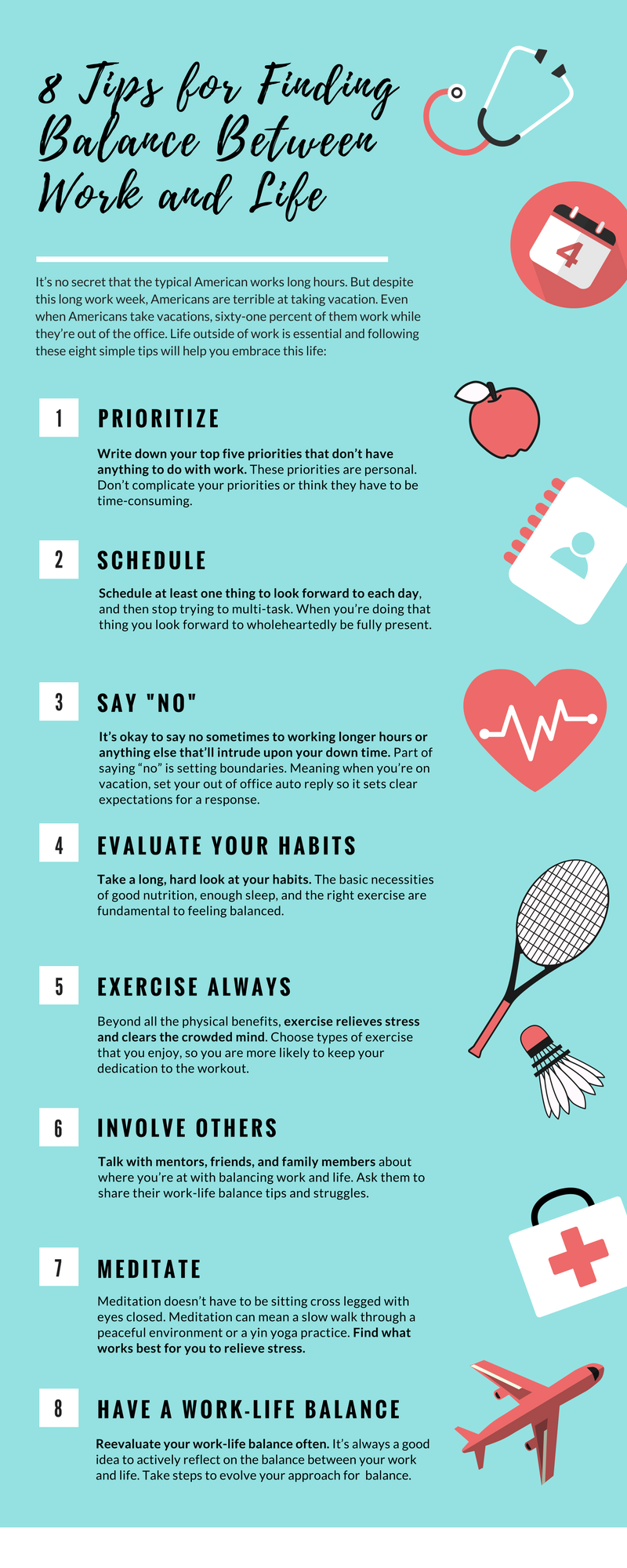 Infographic: 8 Tips for Finding Balance Between Work and Life | The ...
